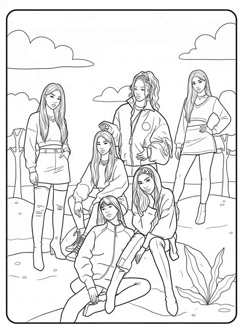 12 Katseye Coloring Pages Free Printable K Pop Art