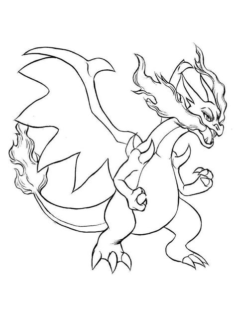 Charizard Mega Evolution Coloring Pages