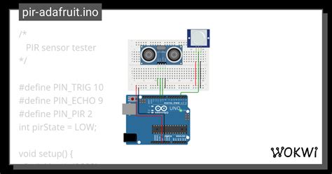 Pir Adafruit Ino Copy 2 Wokwi ESP32 STM32 Arduino Simulator