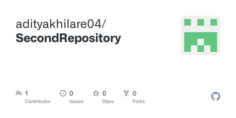 GitHub Adityakhilare SecondRepository