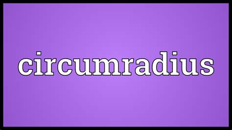 Circumradius Meaning YouTube