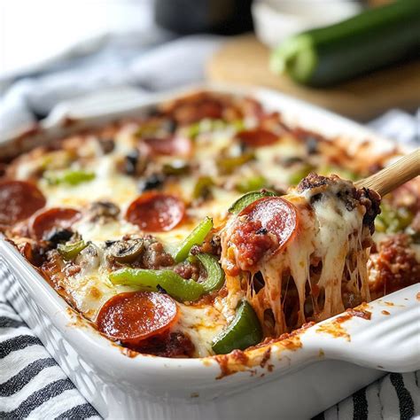 Keto Pizza Casserole Recipe No Bake Heaven