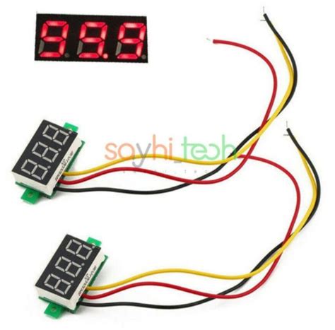 Voltmeter Digital 0 28 Inch 3 Wire 2 5v 30v Voltmeter Mini 3 Kabel