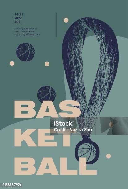 수상 그런지 스타일 스케치 조각의 농구 디자인 컬렉션 손 그리기 스포츠 프린트 커버 템플릿 스포츠 커버 농구 후프 1위에 대한 스톡 벡터 아트 및 기타 이미지 Istock