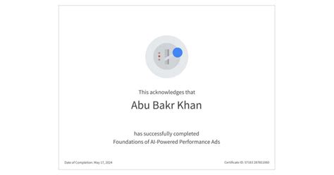 Abu Bakr Siddique On Linkedin Foundations Of Ai Powered Performance Ads • Abu Bakr Khan • Skillshop