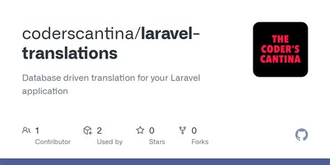 Github Coderscantinalaravel Translations Database Driven