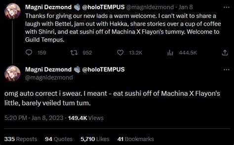 Magni Sexmond Never Got To Eat Sushi Off Of Machina Sex Flayons Midriff I Am In Fucking