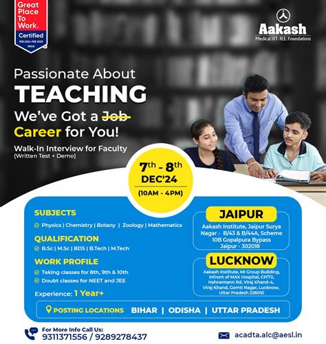 Abhishek Choudhary On Linkedin Faculty Recruitment Process Lucknow And Jaipur Date 7th And