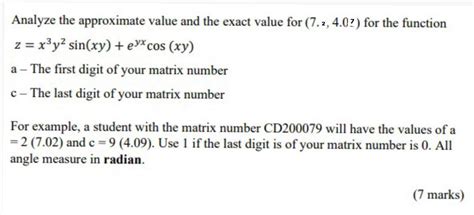 Solved Analyze The Approximate Value And The Exact Value For Chegg Com