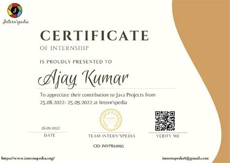 Ajay Kumar On Linkedin Internspdeia Internship Java Intern2022
