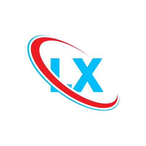Lx Logo Lx Design Blue And Red Lx Letter Lx Letter Logo Design Initial Letter Lx Linked