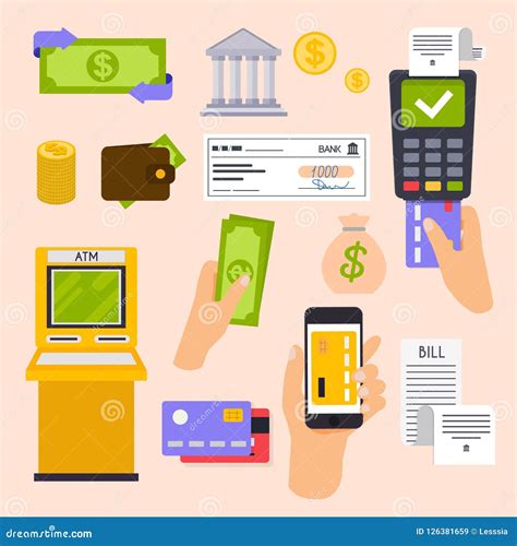 Collection Of Finance Workflow Items And Elements Finance And M Stock Vector Illustration Of