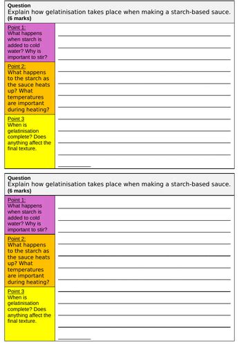 6 Mark Questions Structure Strips Aqa Teaching Resources