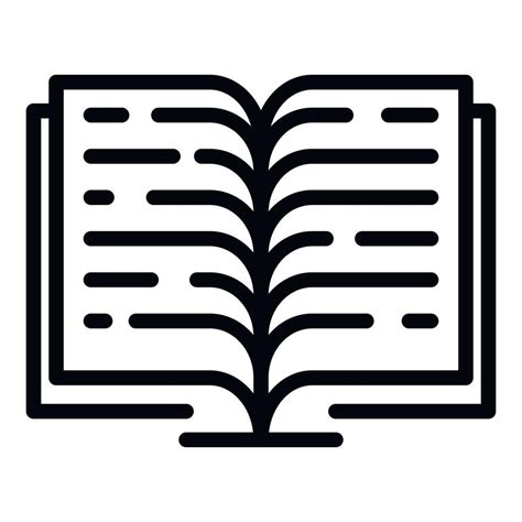 Open Book Icon Outline Style 15551671 Vector Art At Vecteezy