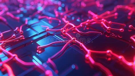 Closeup Minimal Style Of Macro Shot Of Artificial Synapses In A