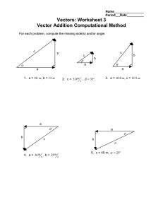 AP Physics Vectors Worksheet Unit Vectors