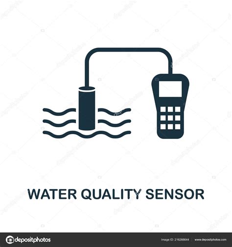 Water Quality Sensor Icon Monochrome Style Design From Sensors Icon Collection Ui And Ux