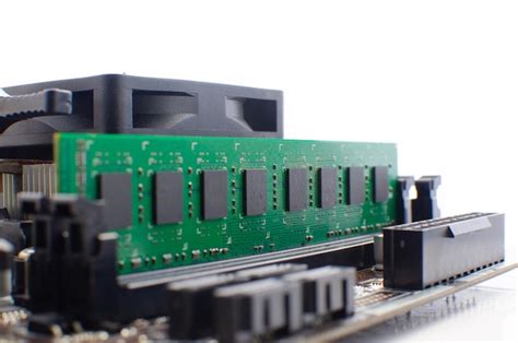 Premium Photo Computer Motherboard CPU RAM Memory Slot Socket And Computer Components Concept