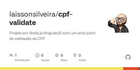 GitHub Laissonsilveira Cpf Validate Projeto Em Node Js AngularJS Com Um End Point De