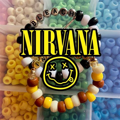 Nirvana Inspired Kandi Bracelets Bleach In Utero Etsy