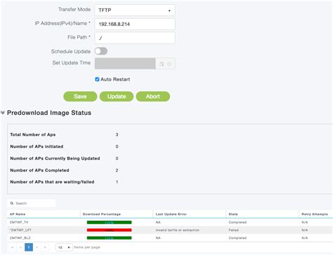 Solved Mobility Express Software Upgrade Error Cisco Community