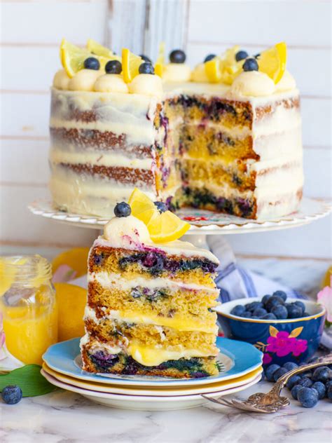 Blueberry Lemon Cake With Cream Cheese Frosting Video Tatyanas