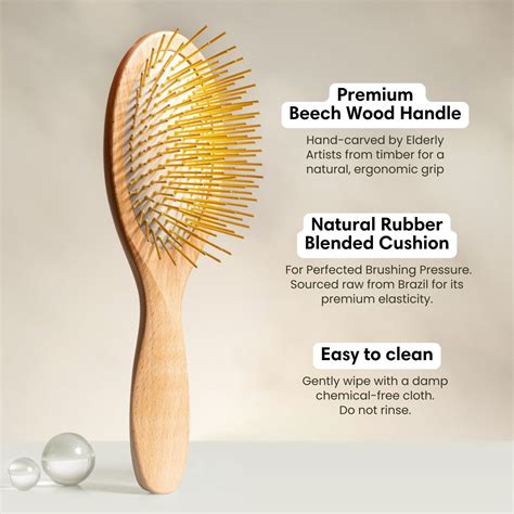 Gua Sha Hair And Scalp Brush Premium Wooden Edition Snow Fox Skincare