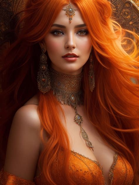 Gypsy Beautiful Sexy Woman Orange Hair Da 1 By Arrojado On Deviantart