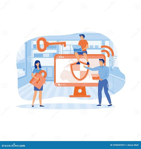 Data Protection Privacy Concept Confidential And Safe Internet Technologies With Characters