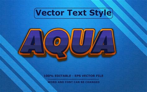 Premium Vector Aqua Editable Vector Text Effect Style