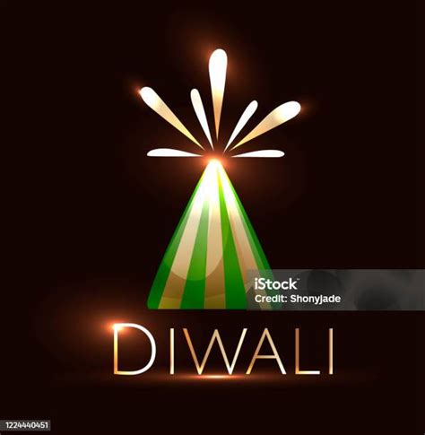 디왈리 포스터 위트 콘 파이어 크래커 및 텍스트 인도 휴일입니다 어두운 배경에 양식에 일치시키는 만화 디왈리에 대한 스톡 벡터 아트 및 기타 이미지 Istock