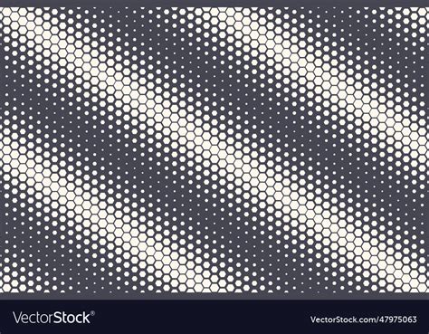 Hexagonal Halftone Texture Geometric Structure Vector Image