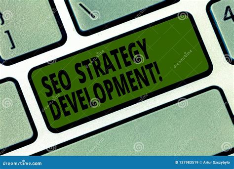 Conceptual Hand Writing Showing Seo Strategy Development Business Photo Text Process Of
