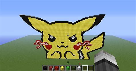 Pickachu 8 Bit Pixel Art Minecraft Imgur