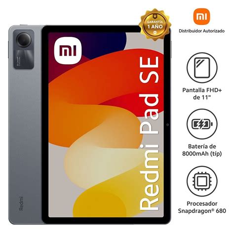 TABLET XIAOMI PAD SE REDMI GRAPHITE GRAY 4 GB RAM 128 GB