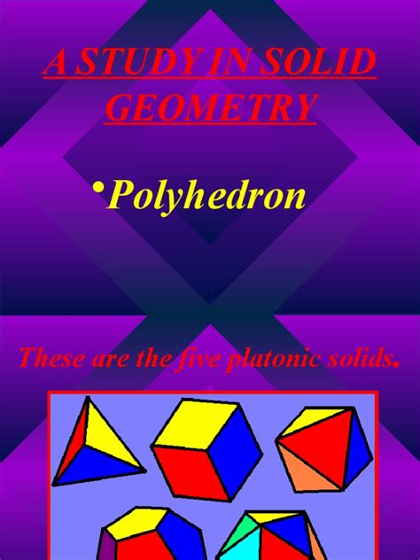 A Study In Solid Geometry Pdf Science And Mathematics