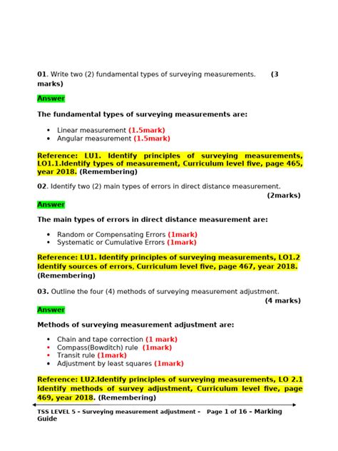 measurements pdf surveying errors and residuals