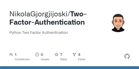 GitHub NikolaGjorgjijoski Two Factor Authentication Python Two Factor Authentication