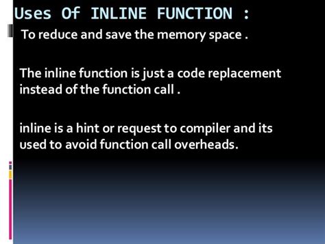 inline function