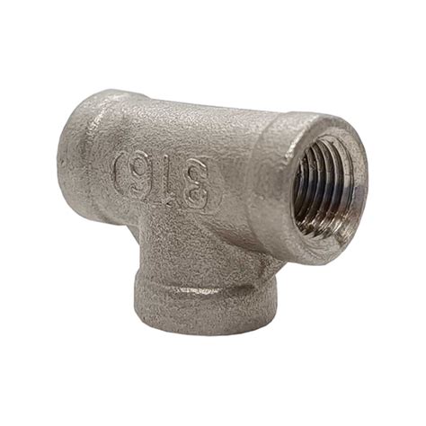 1 1 2npt Female Stainless Steel Ss316 Equal Tee Pipe Fitting 150 Psi Eezee
