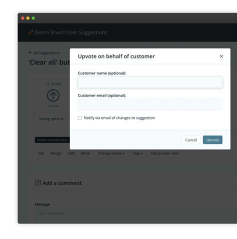 Feature Voting Tool Feature Upvote