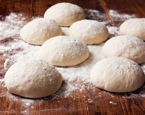 Freshly Made Pizza Dough Balls And Pre Stretched Pizza Bases