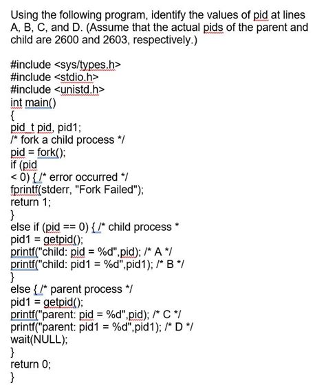 Solved Using The Following Program Identify The Values Of