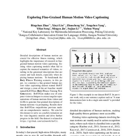 Exploring Fine Grained Human Motion Video Captioning Acl Anthology