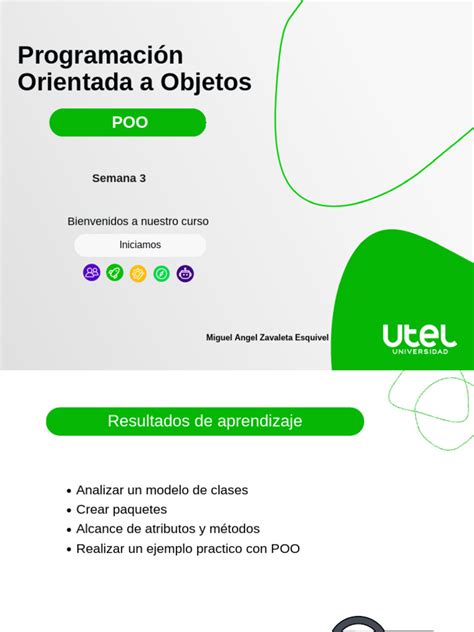 Semana 3 Poo Pdf Programación Orientada A Objetos Objeto Informática