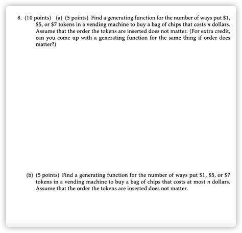 solved 8 10 points a 5 points find a generating