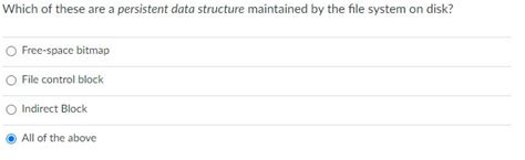 solved which of these are a persistent data structure