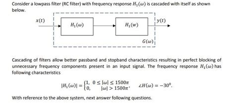 Solved Compute The Overall Frequency Response And The Chegg