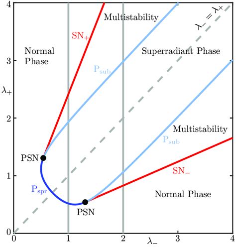 Two Parameter Bifurcation Diagram Describing The Superradiant Phase Download Scientific Diagram