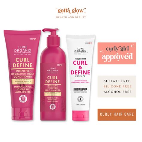 Luxe Organix Premium Keratin Curl And Define Curling Essence Shampoo Conditioner Shopee Philippines